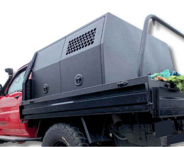 Aluminium Quarter Dog Box Canopy Toolbox 1500mm for Hilux / Landcruise ...