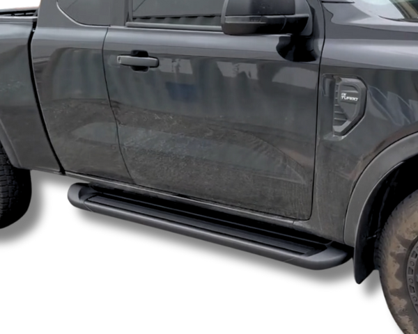 Aluminium Side Steps for Ford Ranger Next Gen Super Cab - Black (09/20 ...