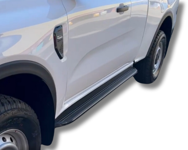 Aluminium Side Steps for Ford Ranger XL Next Gen Super Cab - Black (20 ...