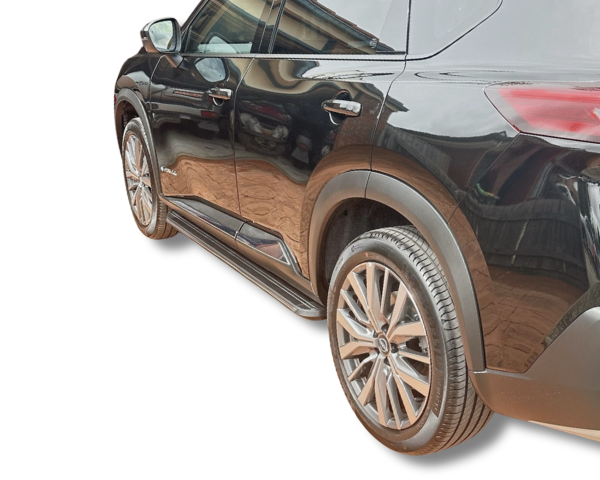 Aluminium Side Steps for Nissan X-Trail E-Power Hybrid T33 - Black/Chr ...