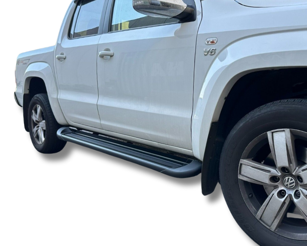 Aluminium Side Steps for Volkswagen Amarok Dual Cab - Black (2010 - 20 ...