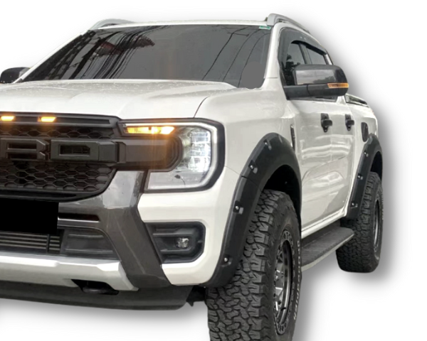 Flares for Ford Ranger Next Gen Dual Cab - Matte Black - Heavy Duty St ...