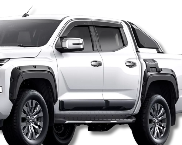 Flares for MV Mitsubishi Triton Dual Cab - Matte Black - Set of 4 (202 ...