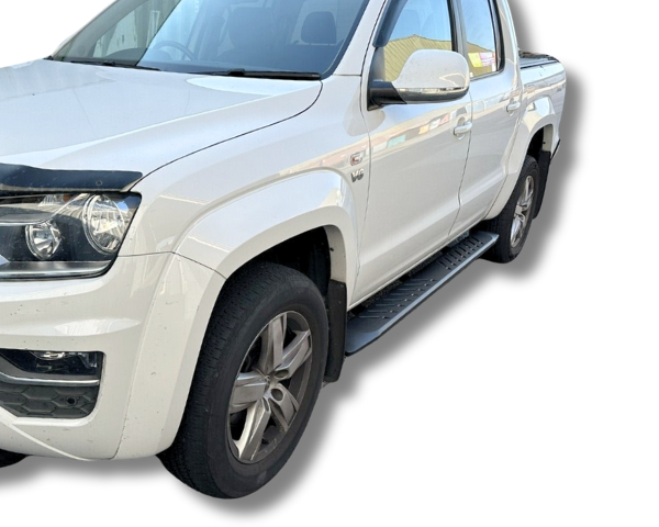 Steel Side Steps for Volkswagen Amarok Dual Cab - Matt Black (2010 - 2 ...