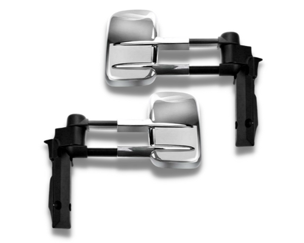 Chrome Extendable Towing Mirrors with Manual Mirror for 70 / 75 / 78 ...