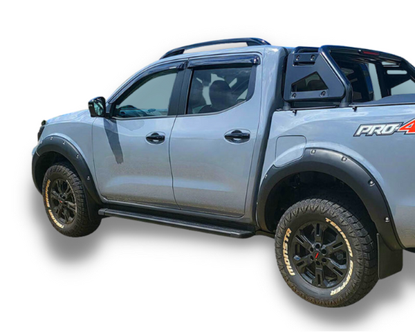 Flares for D23 Nissan Navara - Matte Black - Heavy Duty Style - Set of ...