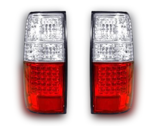 LED Tail Lights for 80 Series Toyota Landcruiser - Clear / Red (05/199 ...