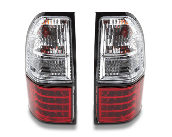 LED Tail Lights for 90 Series Toyota Prado - Red & Clear Lens (06/1999 ...