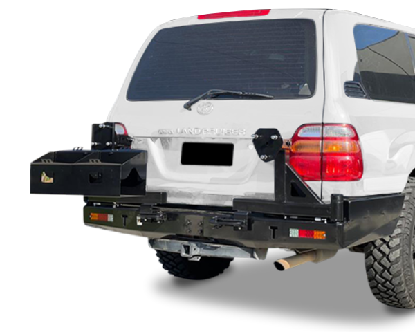 Rear Bar Step for 105 Series Toyota Landcruiser with Spare Wheel Carri ...